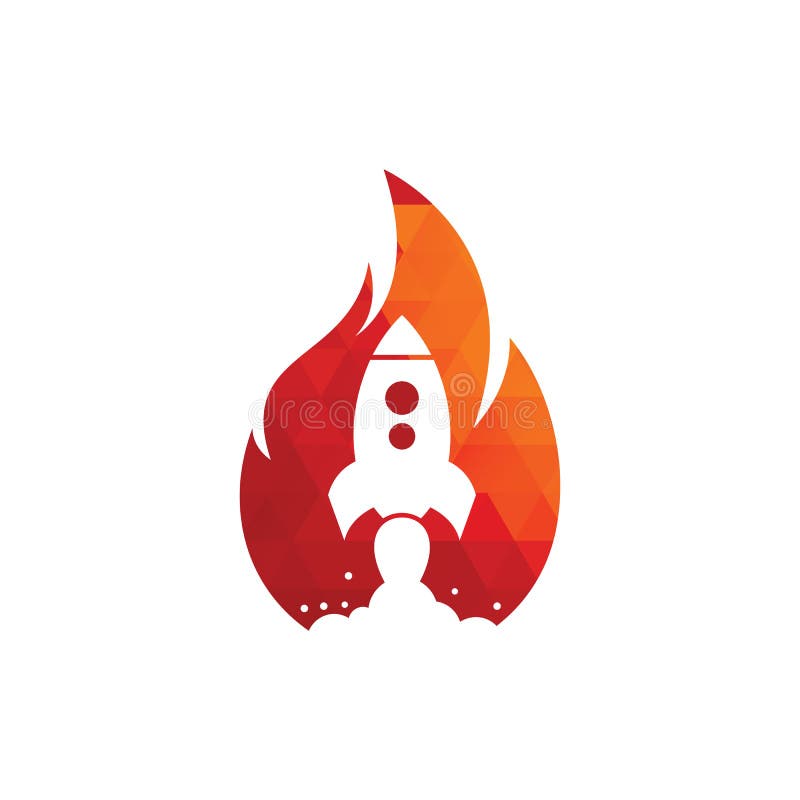 Rocket Fire Logo Design. Fire and Rocket Logo Stock Vector ...