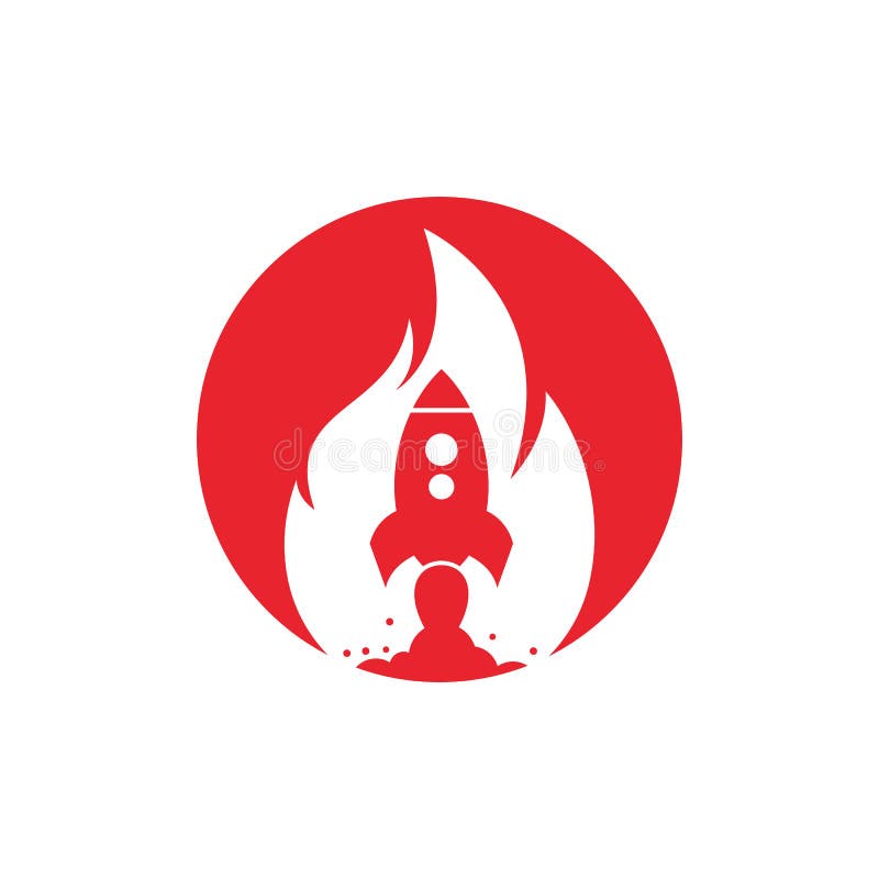 Rocket Fire Logo Design. Fire and Rocket Logo Stock Vector ...