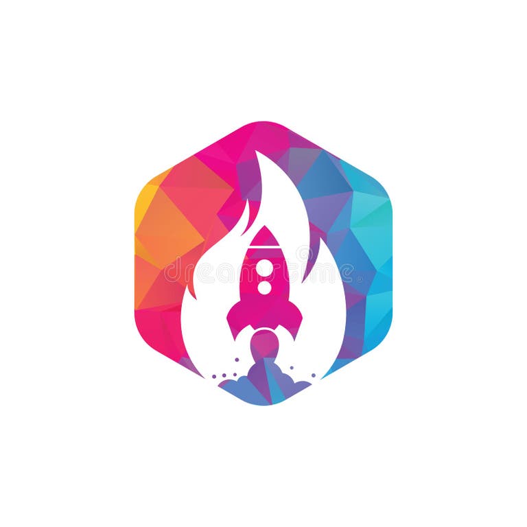Rocket Fire Logo Design. Fire and Rocket Logo Stock Vector ...