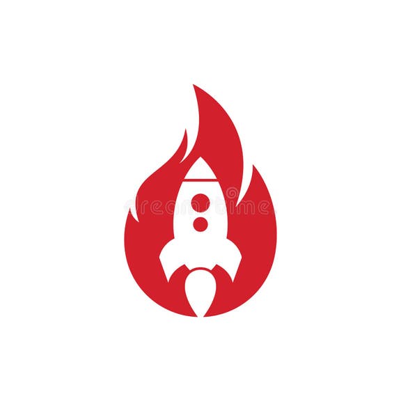 Rocket Fire Logo Design. Fire and Rocket Logo Stock Vector ...