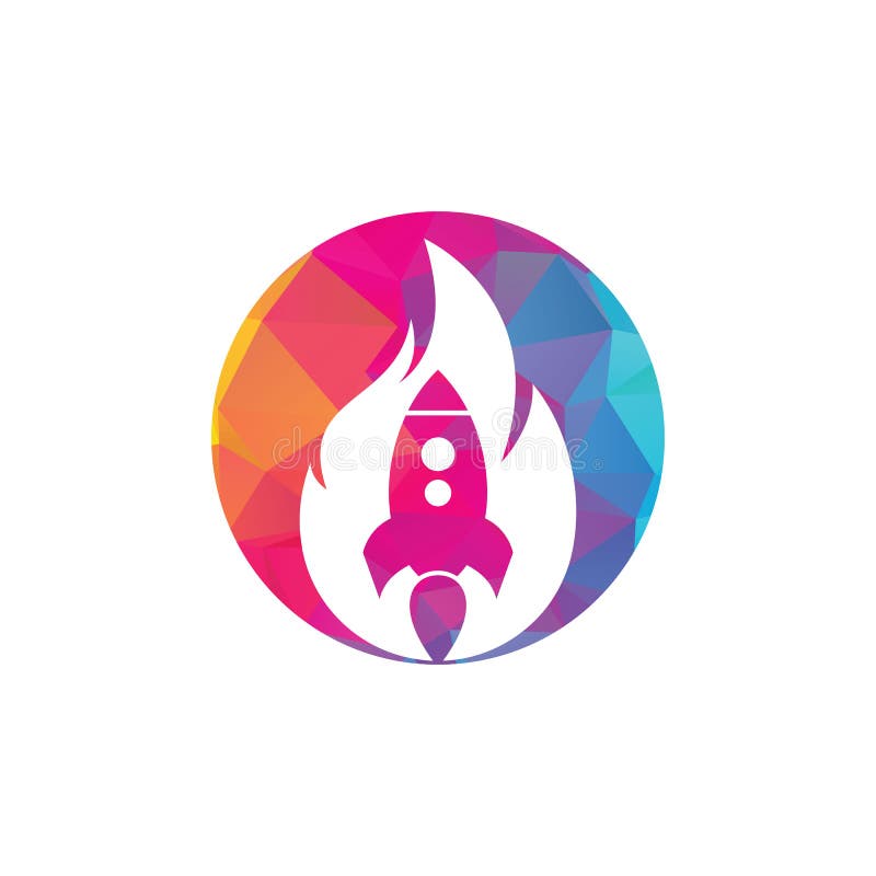 Rocket Fire Logo Design. Fire and Rocket Logo Stock Vector ...