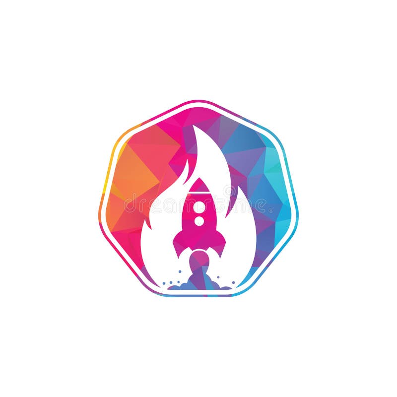 Rocket Fire Logo Design. Fire and Rocket Logo Stock Vector ...