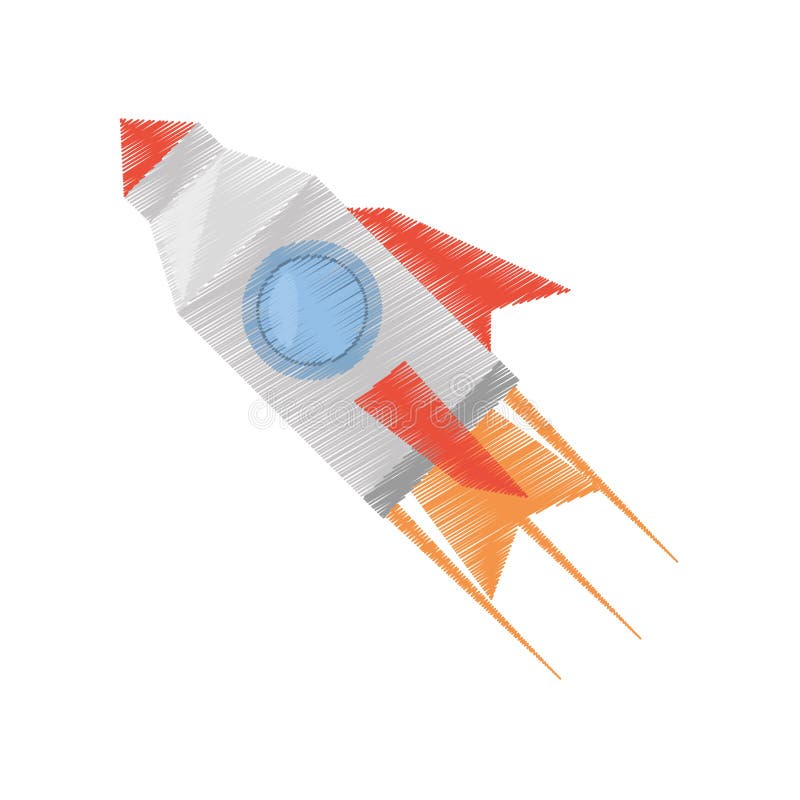 Rocket with Fire Related Icon Stock Illustration - Illustration of ...