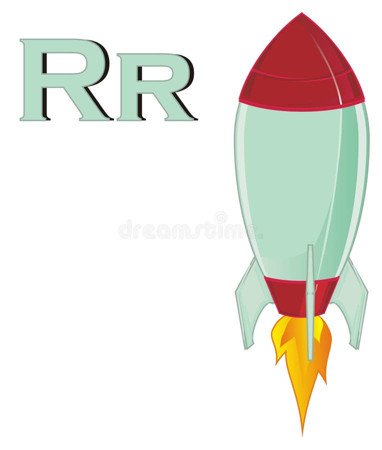 Rocket and letters stock illustration. Illustration of orbit - 135795341