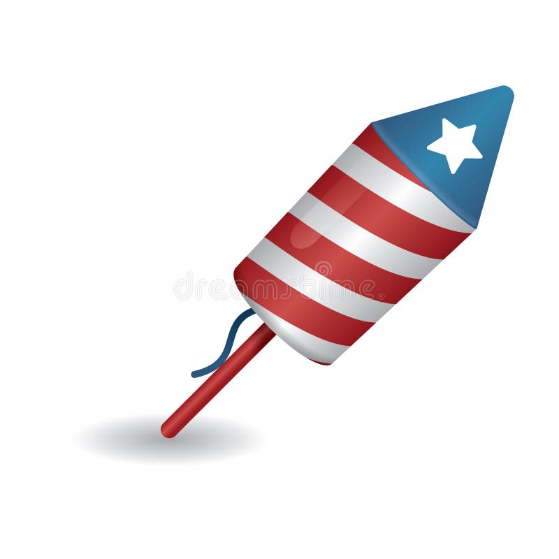 Rocket Firecracker. Vector Illustration Decorative Design Stock Vector ...