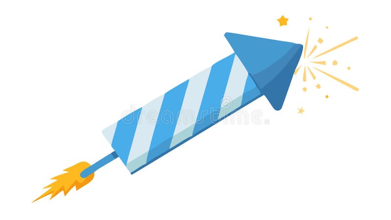 Rocket Firework Launching, Celebration Display, Vector Design ...