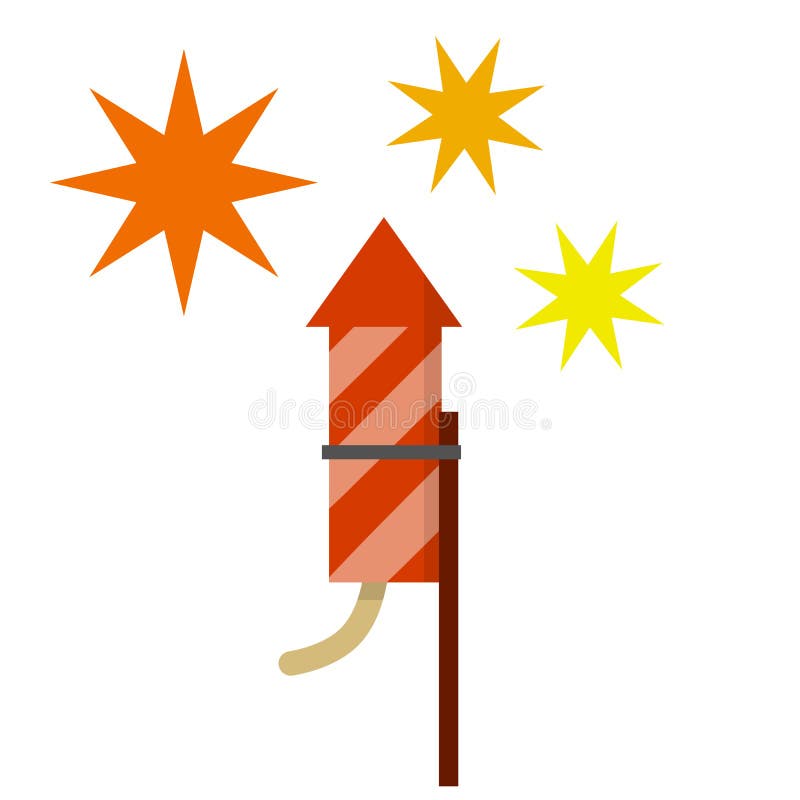 Rocket for Fireworks. Firecracker and Explosion Stock Vector ...