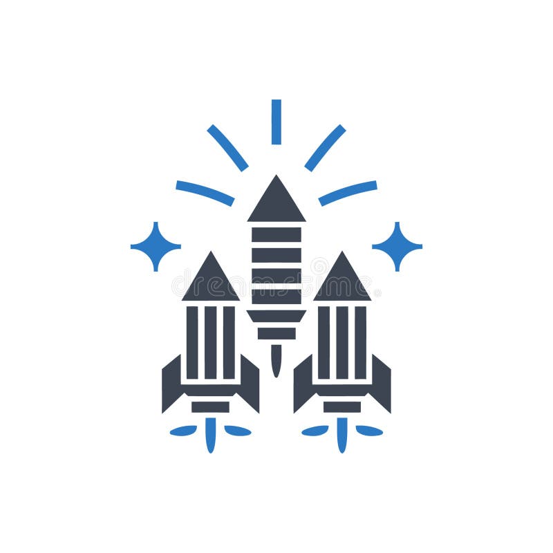 Rocket Fireworks Icon stock vector. Illustration of symbol - 361729559