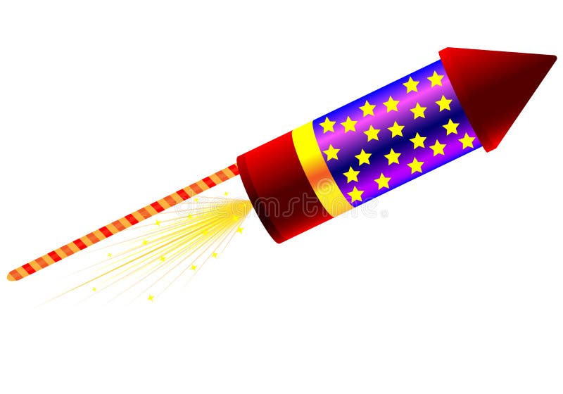 Rocket for fireworks stock vector. Illustration of cracker - 104201404