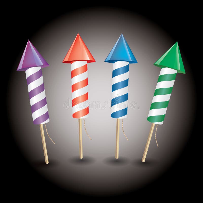 Rocket fireworks stock vector. Illustration of object - 88624372