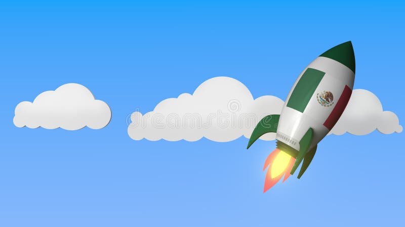 Flag of MEXICO Being Composed with Numbers. Conceptual 3D Rendering ...