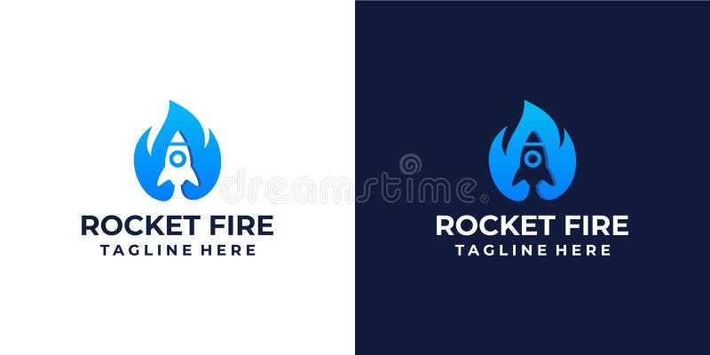 Rocket Flame, Fire Logo Design Inspiration Stock Vector - Illustration ...
