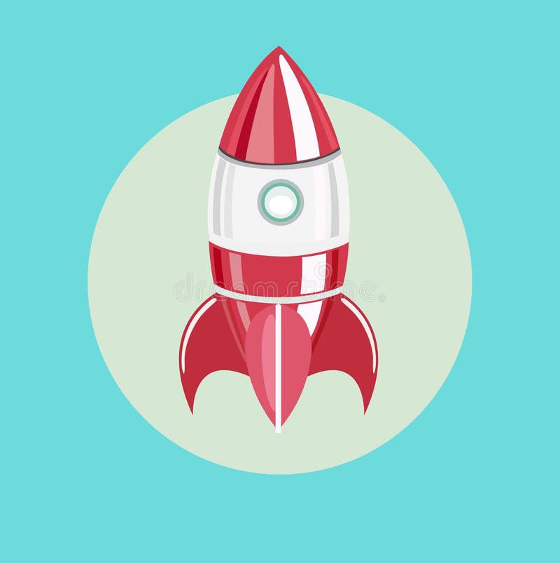 Vintage Vector Rocket in Space Stock Vector - Illustration of star ...