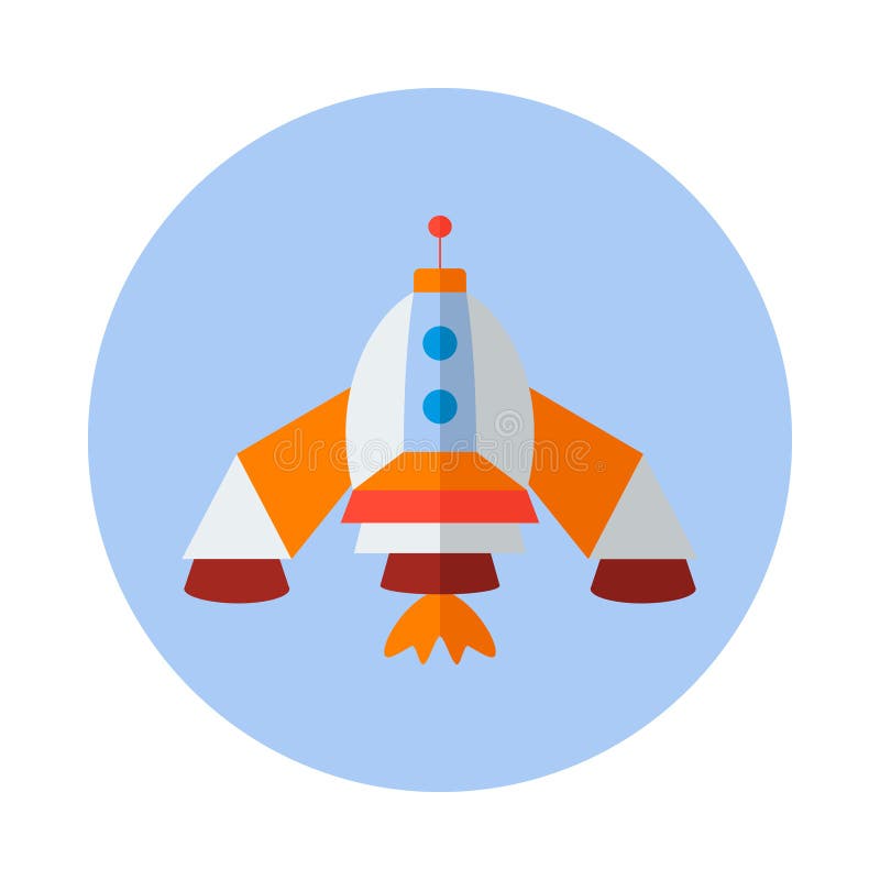 Rocket, Flat Vector Icon. Rocket Icon E Stock Vector - Illustration of ...