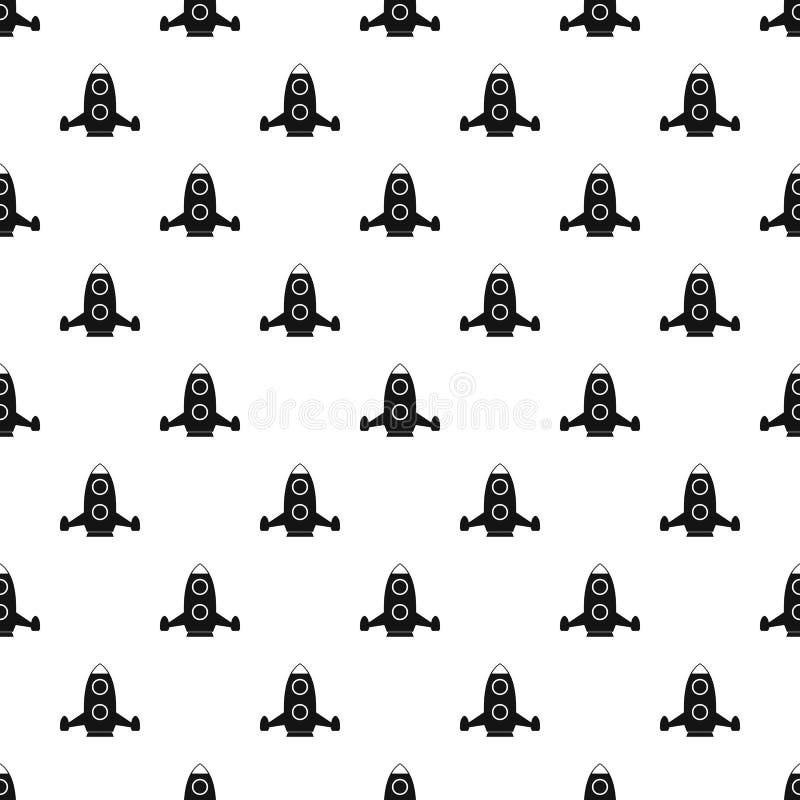 Rocket Fliegt Muster, Einfache Art Vektor Abbildung - Illustration von ...