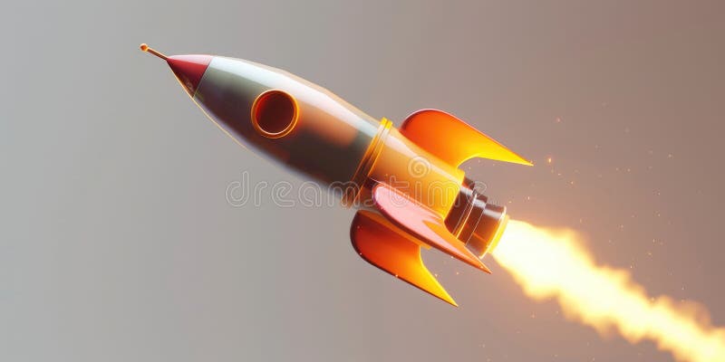 Rocket Flying through Air stock image. Image of colorful - 375985595