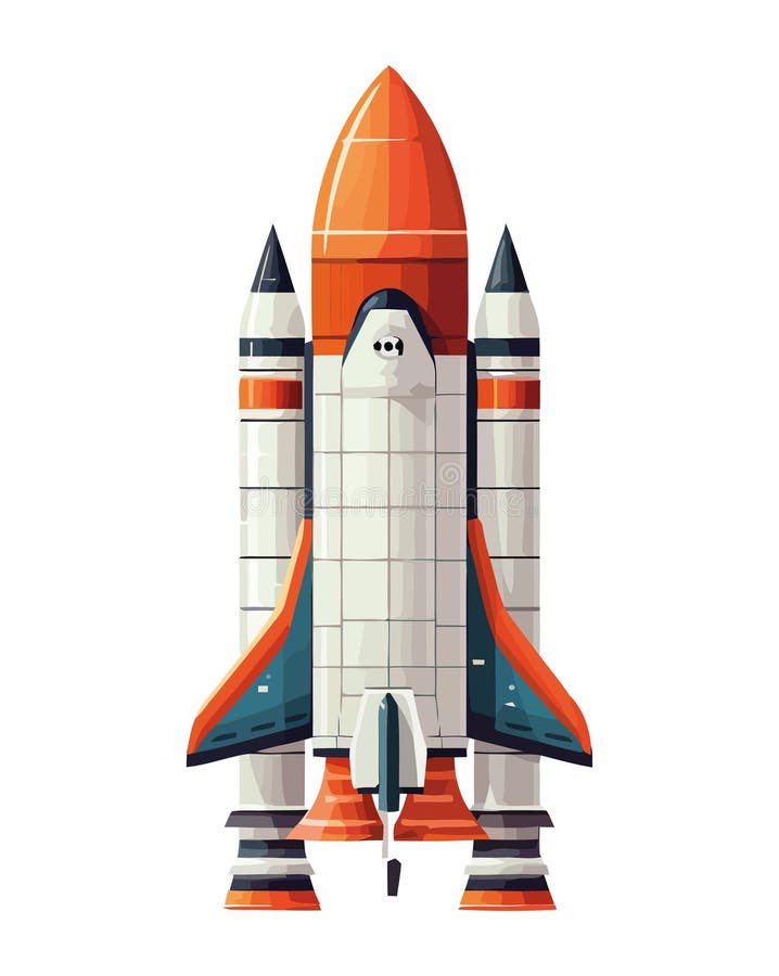 Rocket Flying into Space Scene Stock Vector - Illustration of icon ...