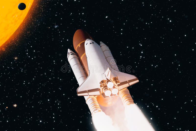 A Rocket is Flying To the Solar Orbit. the Elements of this Image ...