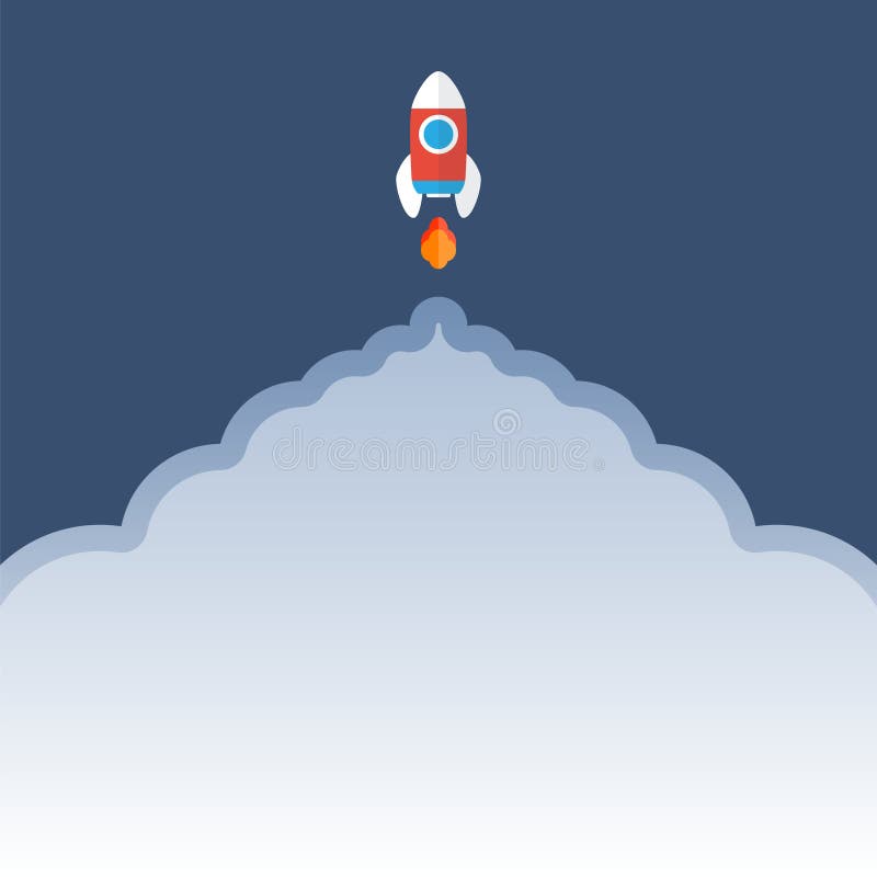 Rocket is Flying Up Vector. Start Up Concept Symbol. Stock Vector ...