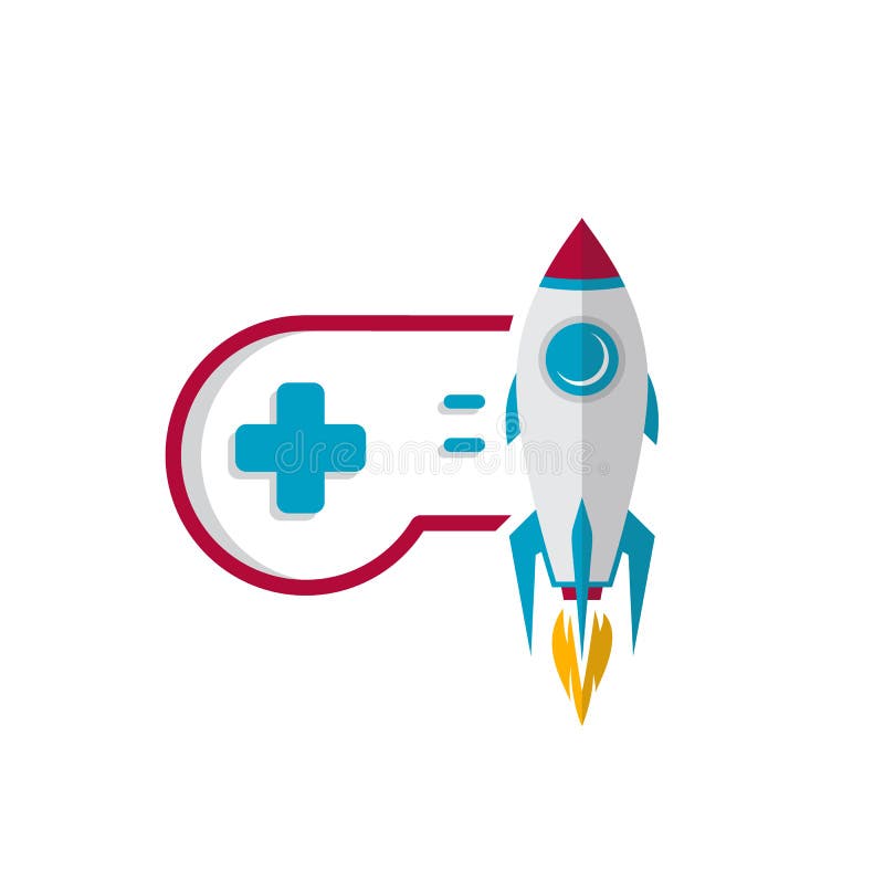 Rocket Game Console Turbo Speed Joystick Controller Stock Illustration ...