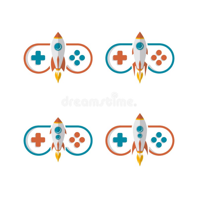 Rocket Game Console Turbo Speed Joystick Controller Stock Illustration ...