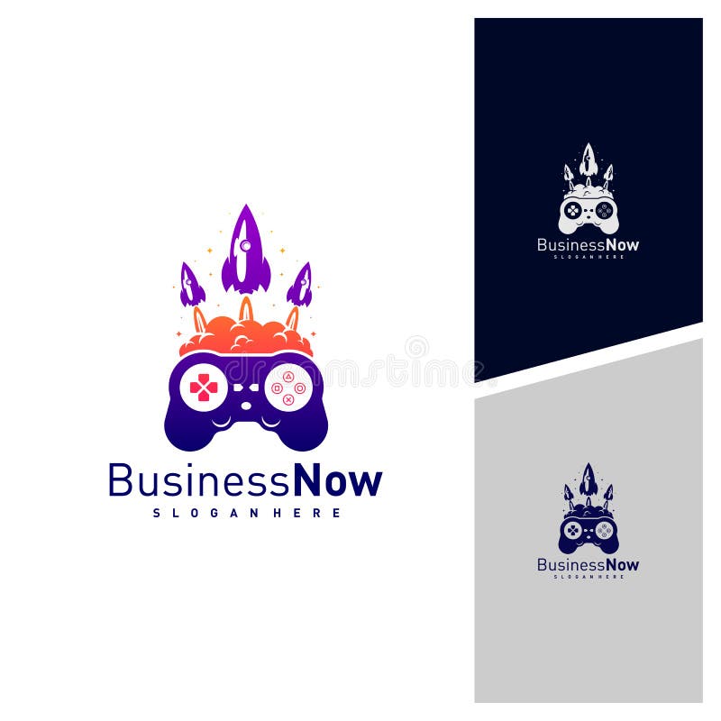 Rocket Game Logo Design Vector Template, Illustration Rocket Design ...