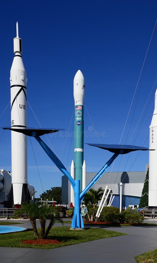 Rocket Garden in Kennedy Space Center, Florida Editorial Stock Photo ...