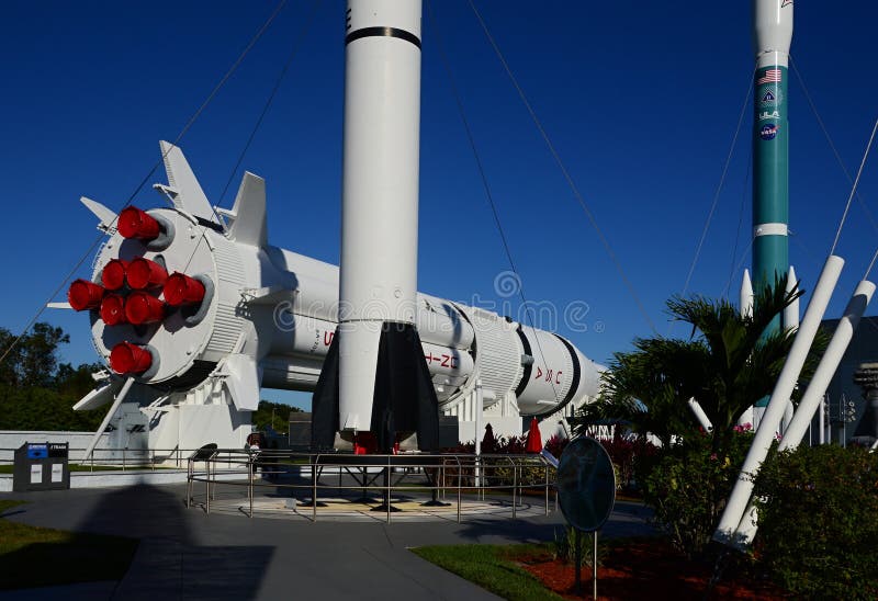 Rocket Garden in Kennedy Space Center, Florida Editorial Stock Photo ...