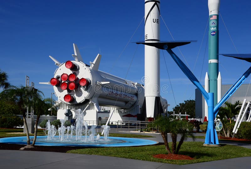 Rocket Garden in Kennedy Space Center, Florida Editorial Photo - Image ...