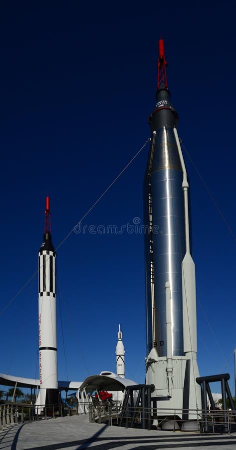 Rocket Garden in Kennedy Space Center, Florida Editorial Photography ...