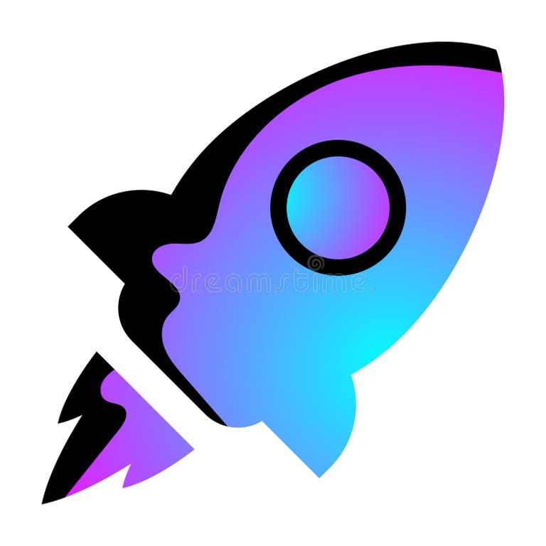 Rocket Gradient Icon. Rocket Launch. Modern Startup Symbol Stock Vector - Illustration of flight ...