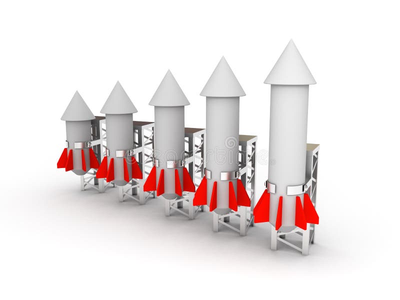 Rocket graph stock illustration. Illustration of space - 12751981