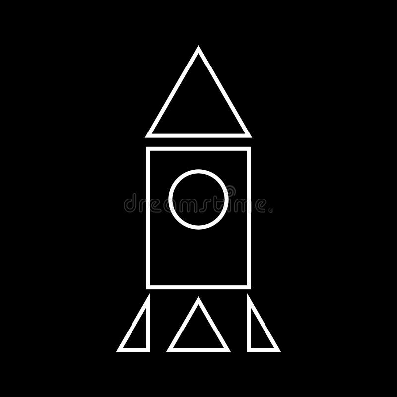 Rocket grey set icon . stock vector. Illustration of rocketship - 102466565