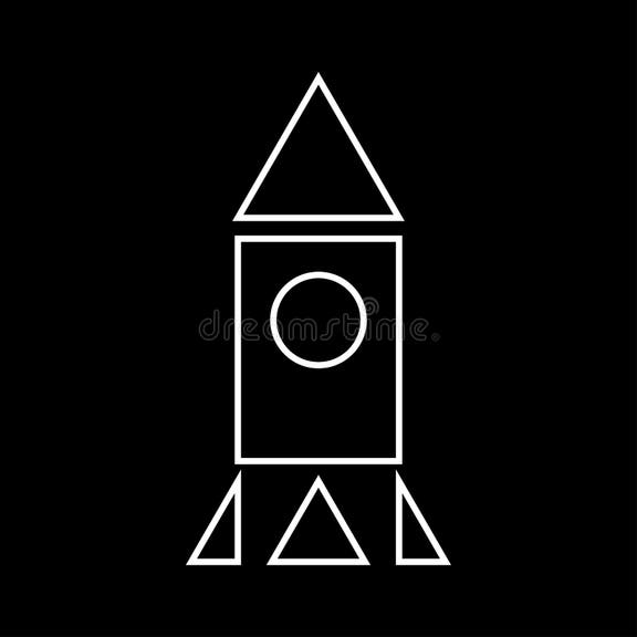 Rocket grey set icon . stock vector. Illustration of rocketship - 102466565