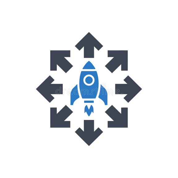 Rocket Growth Icon stock vector. Illustration of sign - 361702179