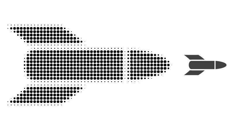 Rocket Halftone Dot Icon stock vector. Illustration of items - 219313534