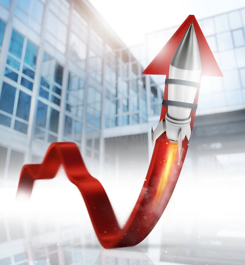 Rocket Helps To Improve Business Statistic To Grow Up Stock Image ... Rocket Helps To Improve Business Statistic To Grow Up Stock Image ...