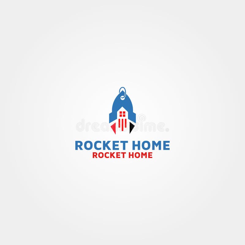 ROCKET Home Vector Logo Design Template Stock Vector - Illustration of ...