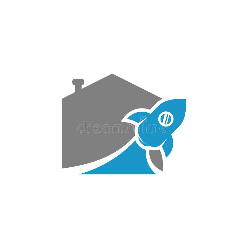 Rocket House Logo Icon Vector Template, Creative Design, Symbol Stock ...