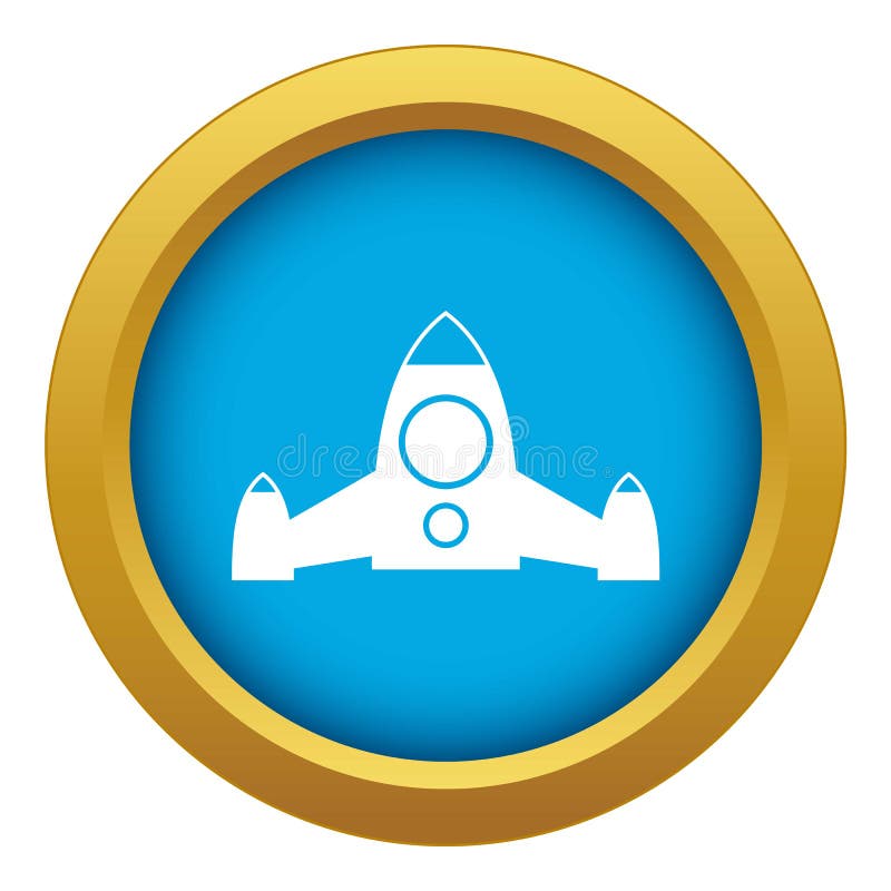Rocket Icon Blue Vector Isolated Stock Vector - Illustration of emblem ...