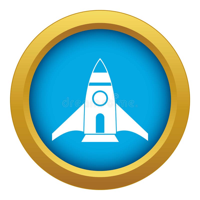 Rocket Icon Blue Vector Isolated Stock Vector - Illustration of science ...