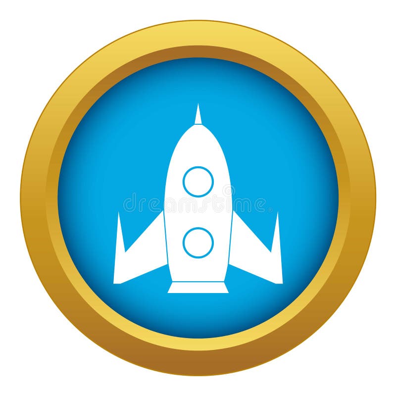 Rocket Icon Blue Vector Isolated Stock Vector - Illustration of design ...