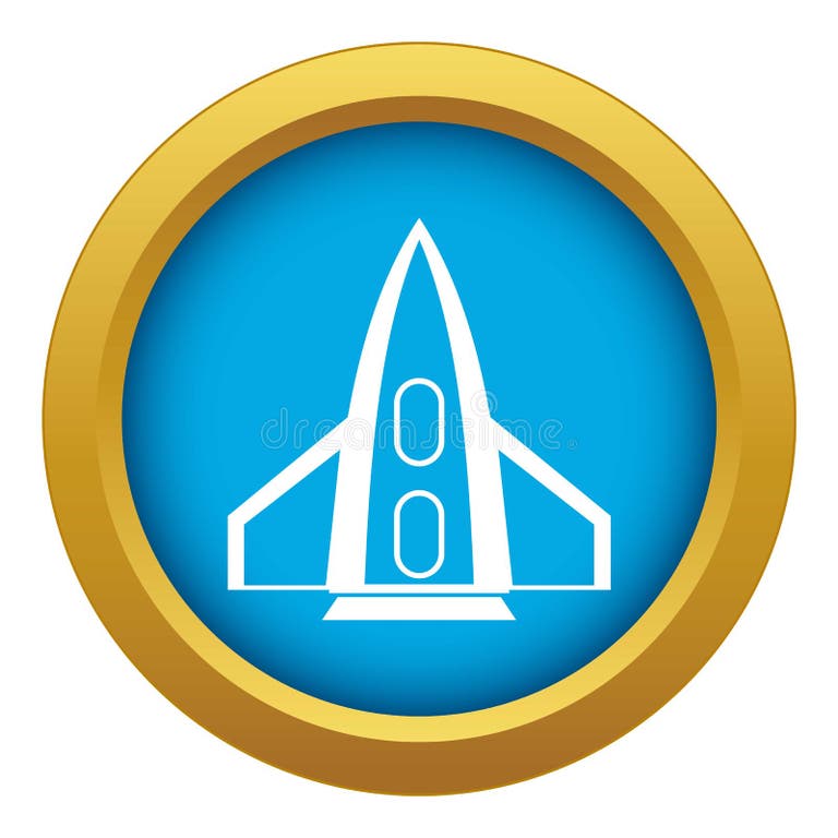 Rocket Icon Blue Vector Isolated Stock Vector - Illustration of ...