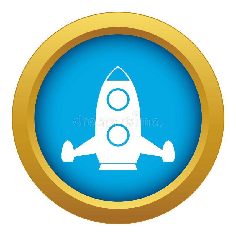 Rocket Icon Blue Vector Isolated Stock Vector - Illustration of ...