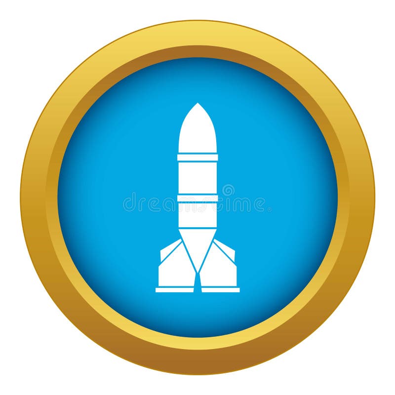 Rocket Icon Blue Vector Isolated Stock Vector - Illustration of ship ...