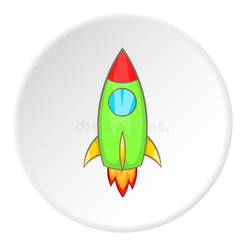 Rocket icon, cartoon style stock vector. Illustration of isolated ...