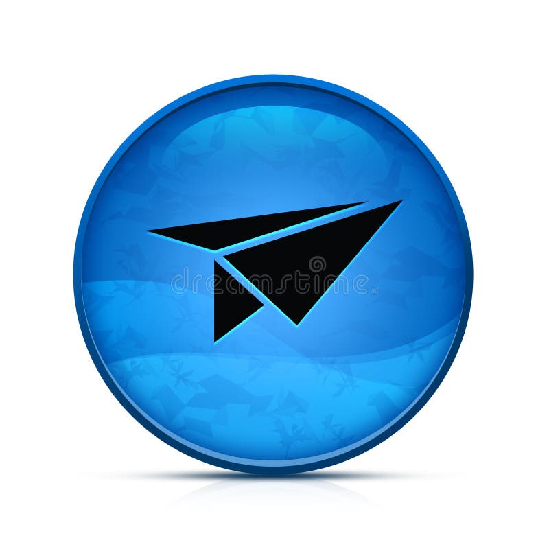 Rocket Icon on Classy Splash Blue Round Button Illustration Stock ...