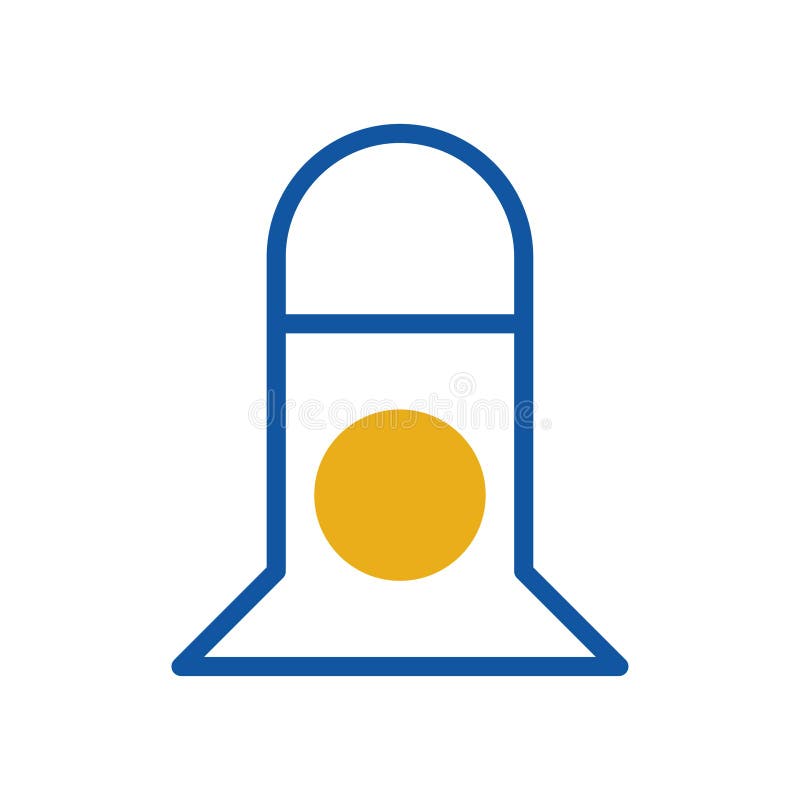 Rocket Icon Duotone Blue Orange Colour Universe Symbol Perfect Stock ...