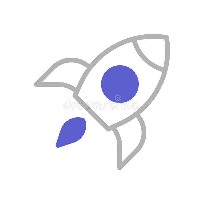 Rocket Icon Duotone Purple Grey Business Symbol Illustration Stock ...