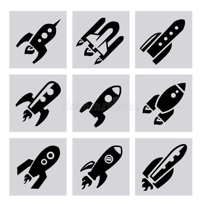 Rocket Icon stock vector. Illustration of spaceship, missile - 55598234